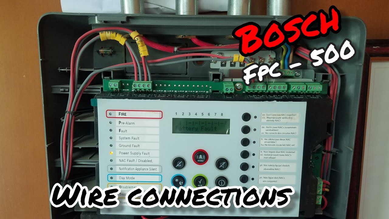 FIRE ALARM SYSTEM BOSCH PANEL - YouTube