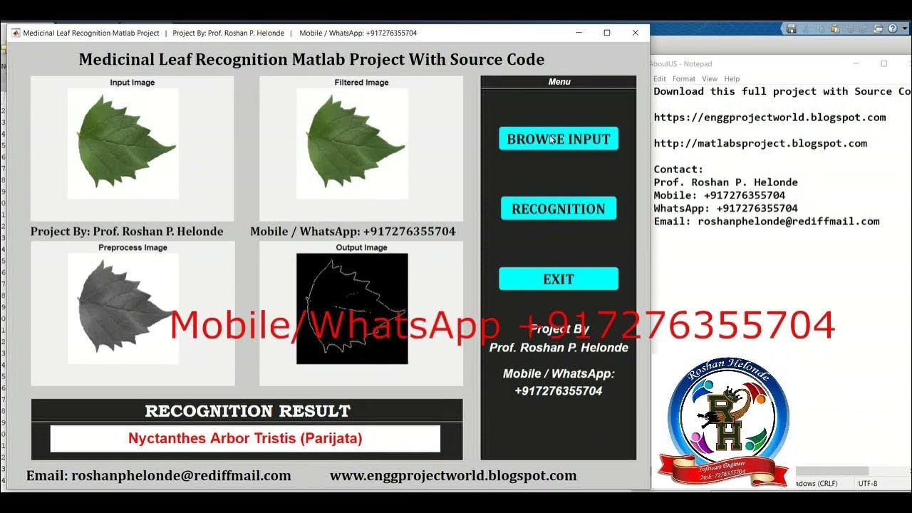 Medicinal Leaf Recognition Using Deep Learning Cnn With Source Code Matlabproject Herbal Leaf