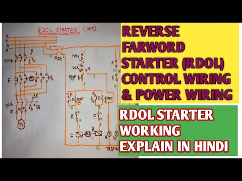 REVERSE FARWORD STARTER POWER & CONTROL WIRING, WORKING OF RDOL STARTER ...