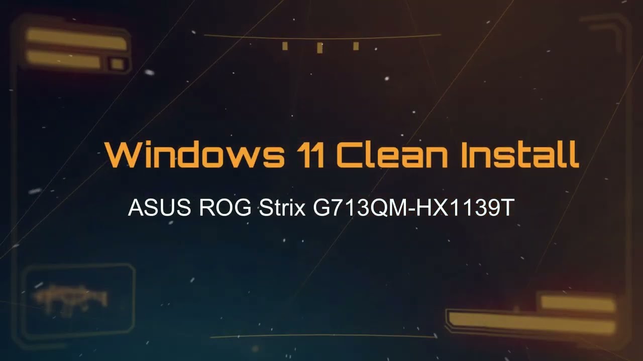 Windows 11 Clean Install - Asus ROG Strix G713QM HX1139T - YouTube