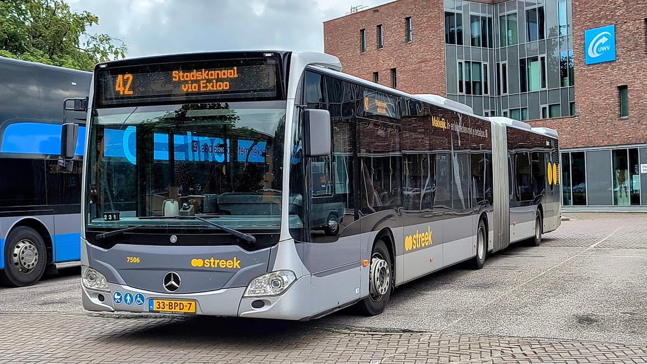 Qbuzz Streekbus 7506 als Lijn 75 naar Busstation Stadskanaal via Exloo ...