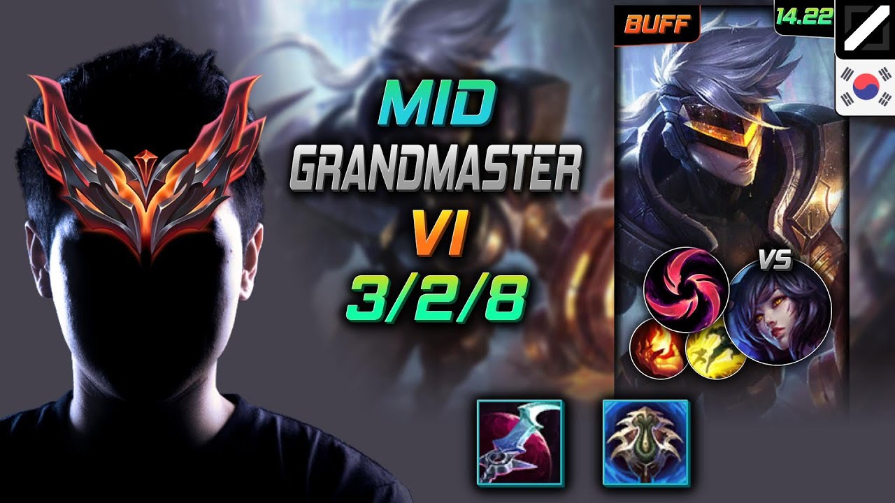 바이 미드 템트리 룬 월식 칼날비 - Vi Mid - 롤 KR 천상계 패치 14.22 - YouTube