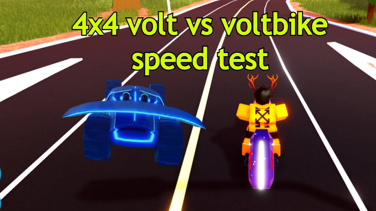 4x4 volt VS volt bike speed test! which one is faster ( Roblox ...