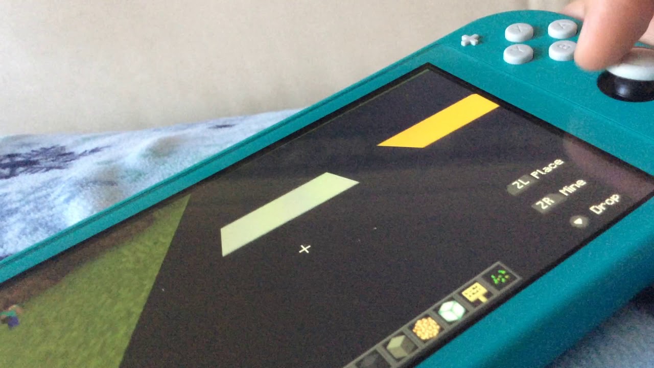 Minecraft Nintendo Switch Lite gameplay part 1 building a road - YouTube