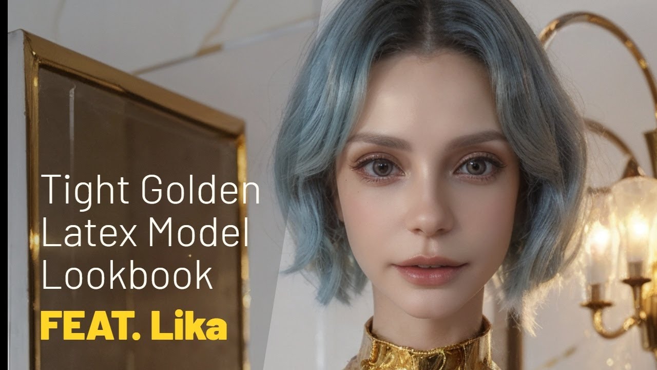 Tight Golden Latex Lookbook | Fashion Idea - YouTube