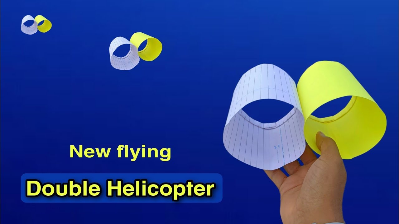 double circle helicopter toy (flying), paper circle helicopter, best ...