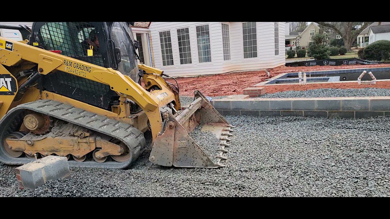 grading, gravel - YouTube
