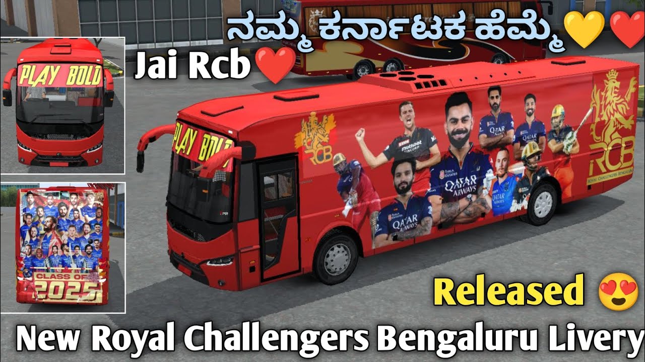 ️New Royal Challengers Bengaluru Rcb Bus Mod For Bus Simulator ...