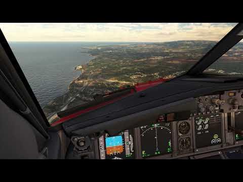 ULTRA REALISM MSFS 2020. Landing our Boeing 737 at Cyprus, Pafos. RTX 4090. 4K. - YouTube
