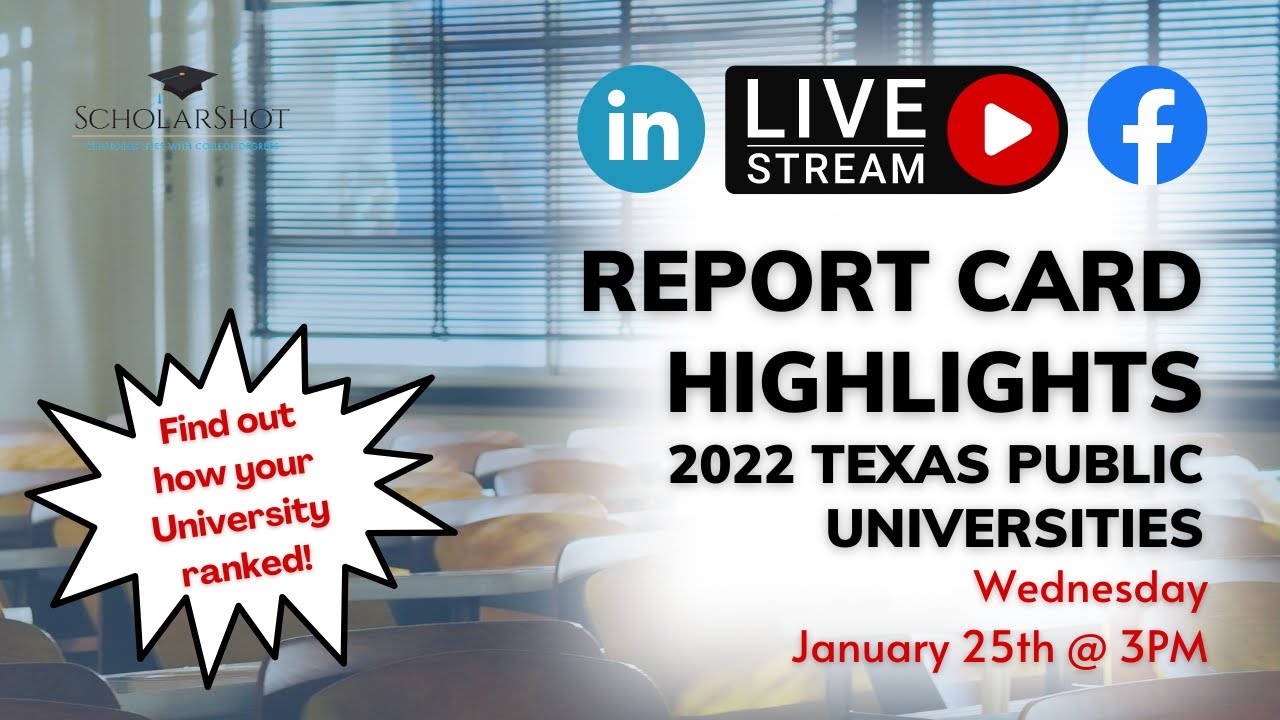 2022 Texas College Report Cards - Grades are Here! - YouTube