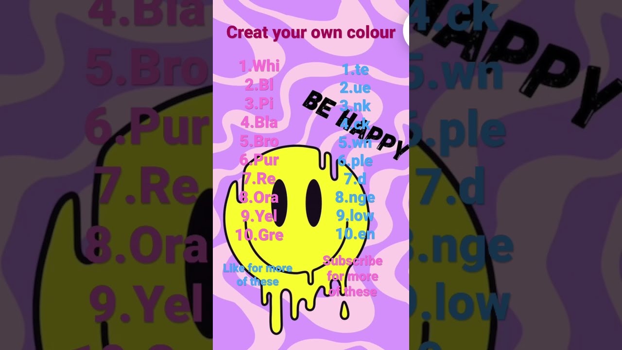 Create Your Own Colour YouTube Create Your Own Colour YouTube