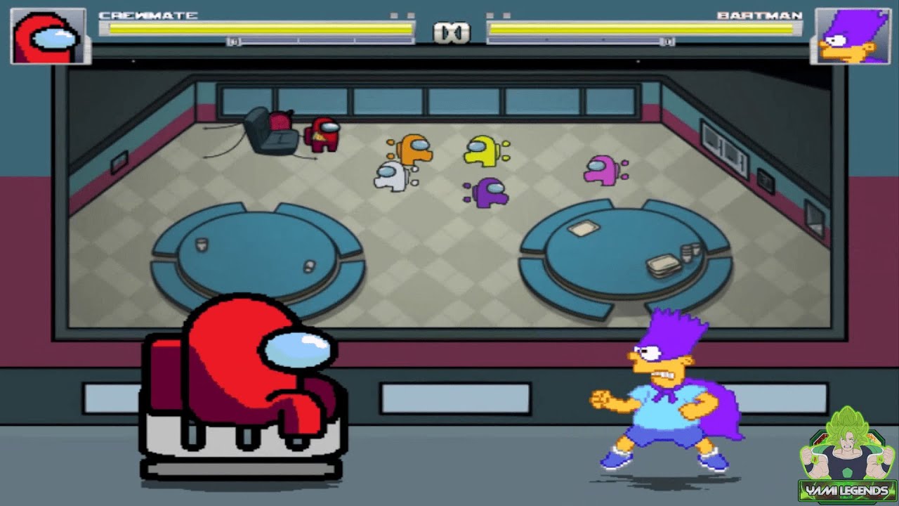 M.U.G.E.N. Battles | Crewmate vs Bartman | Among Us vs The Simpsons ...