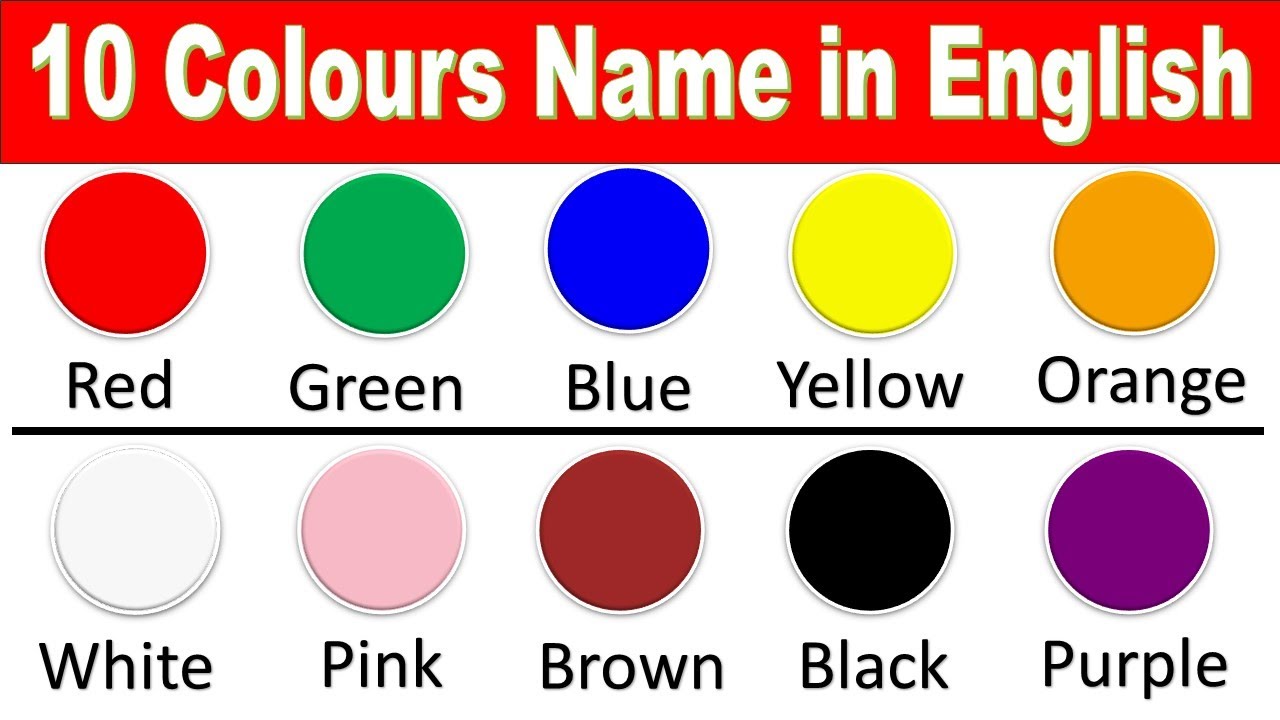 10 colors name in english, color name in english, rangon ke naam ...