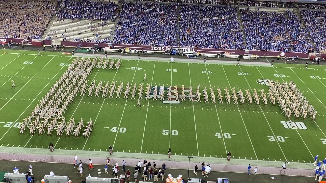 Famous Texas Aggie Band Block T Formation 2021 - YouTube