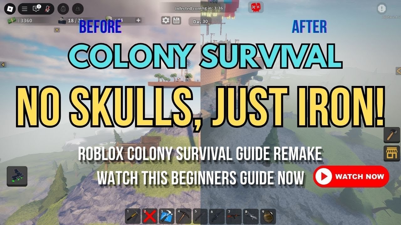 No Skulls | REMAKE | 2 Players | Roblox Colony Survival Hard Mode ...