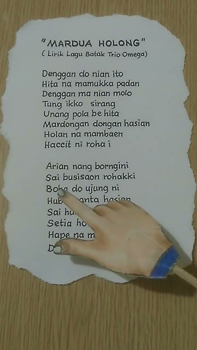 Lirik lagu "MARDUA HOLONG"||Trio Omega #lagubatak #music #liriklagu #lagudaerah - YouTube