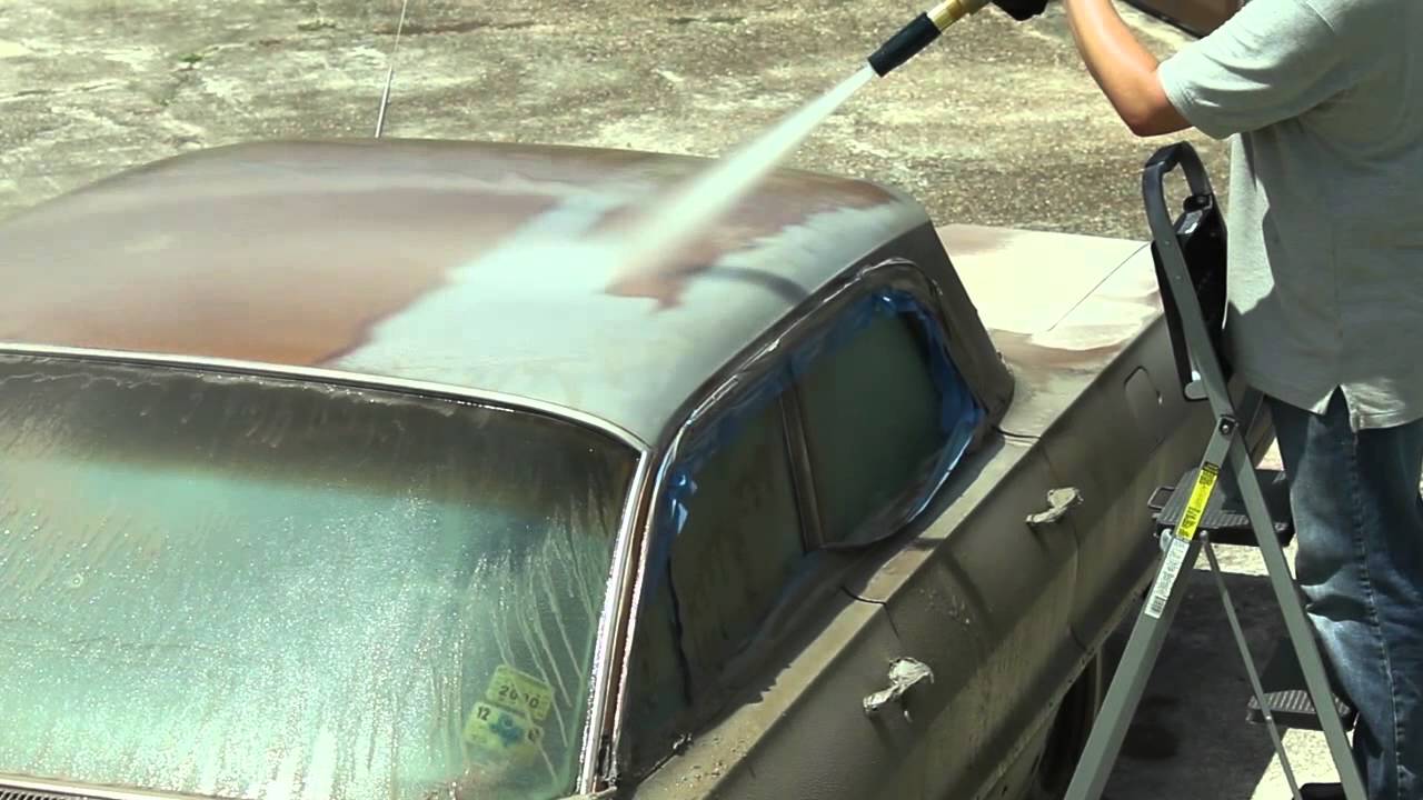 Miller Mobile Dustless Blasting Automotive Paint Stripping - YouTube