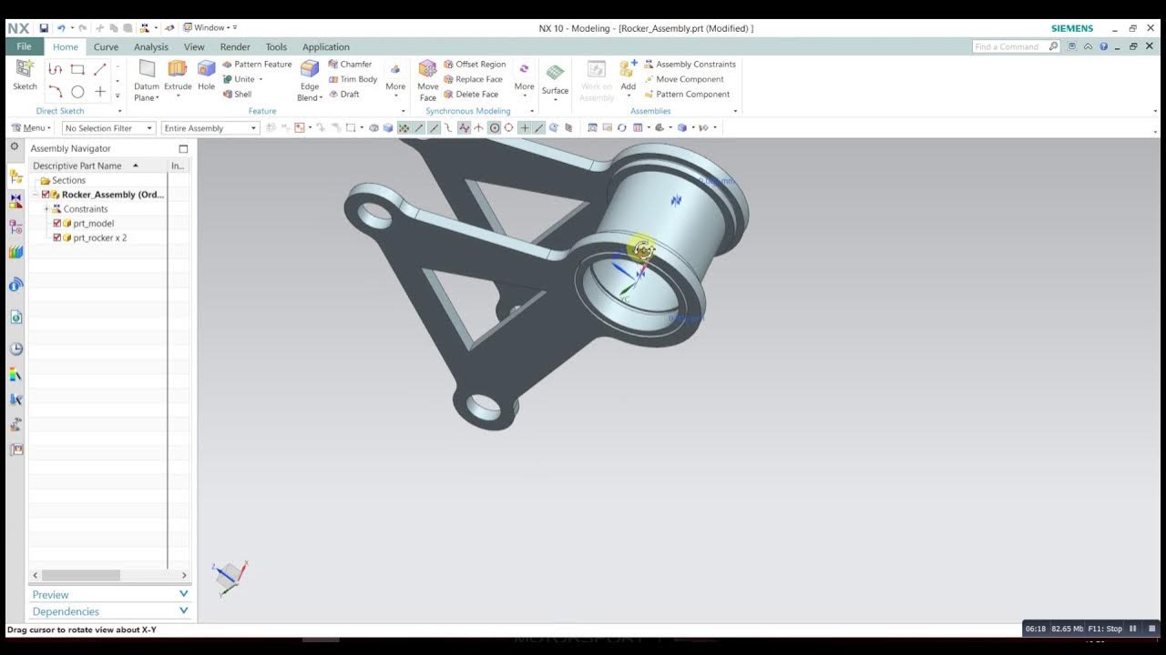 Siemens Nx tutorial Beginner for Assembly in NX siemes 10 PLM Software ...