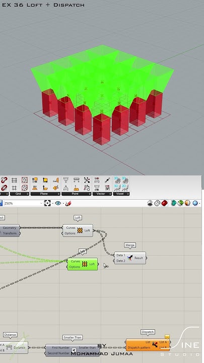 Grasshopper - EX 36 - Loft + Dispatch - YouTube
