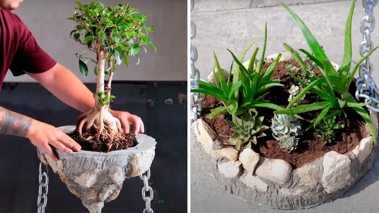 Creative DIY cement projects - YouTube