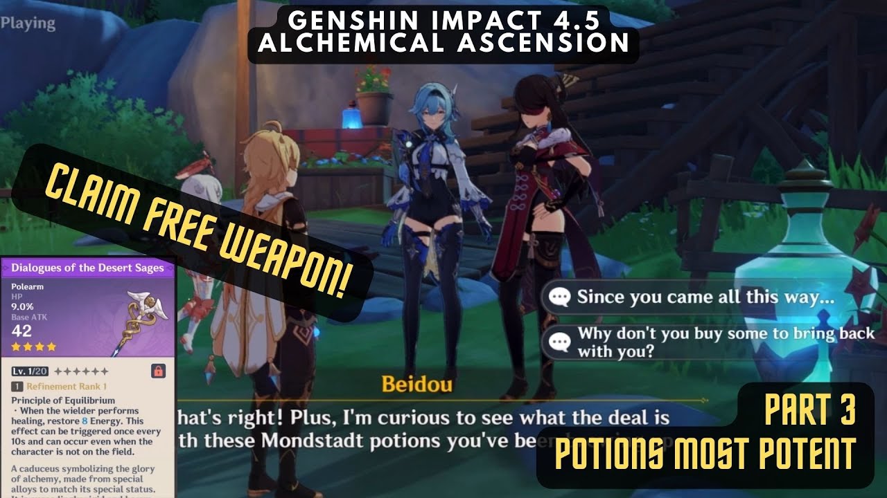 Part 3 Special Potion for Eula and Beidou! - Alchemical Ascension ...