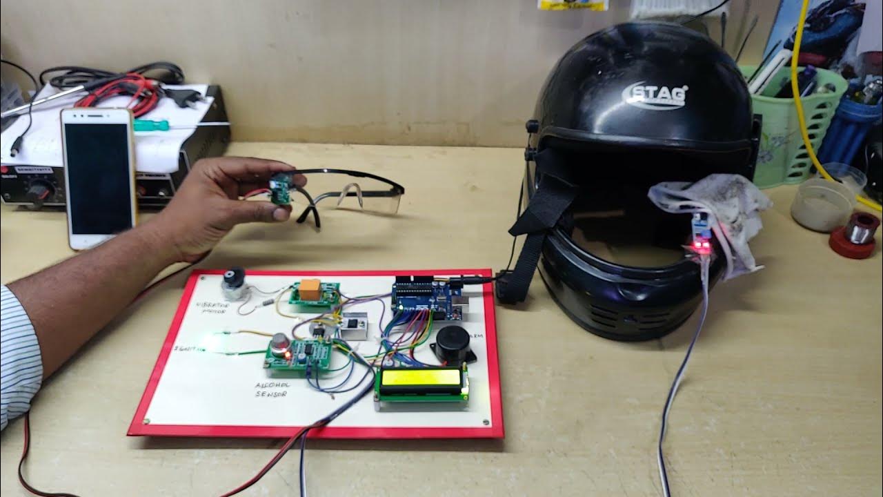 Smart Helmet for Bike using Arduino ♦ Eye Blink Sensor and Helmet ...