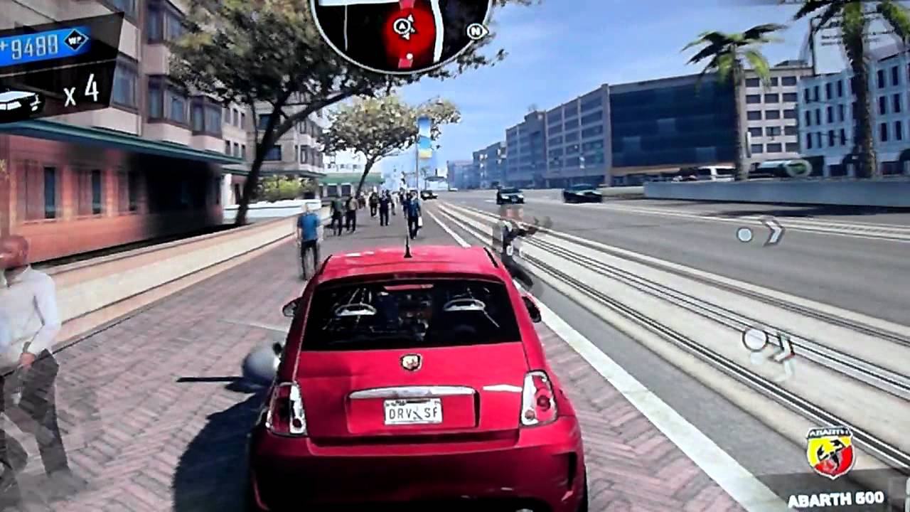 driver sf course poursuite avec une fiat 500 - YouTube