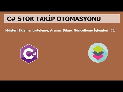 C# Stok Takip Otomasyonu-1/5(Müşteri Ekleme, Listeleme, Arama, Silme, Güncelleme İşlemleri)