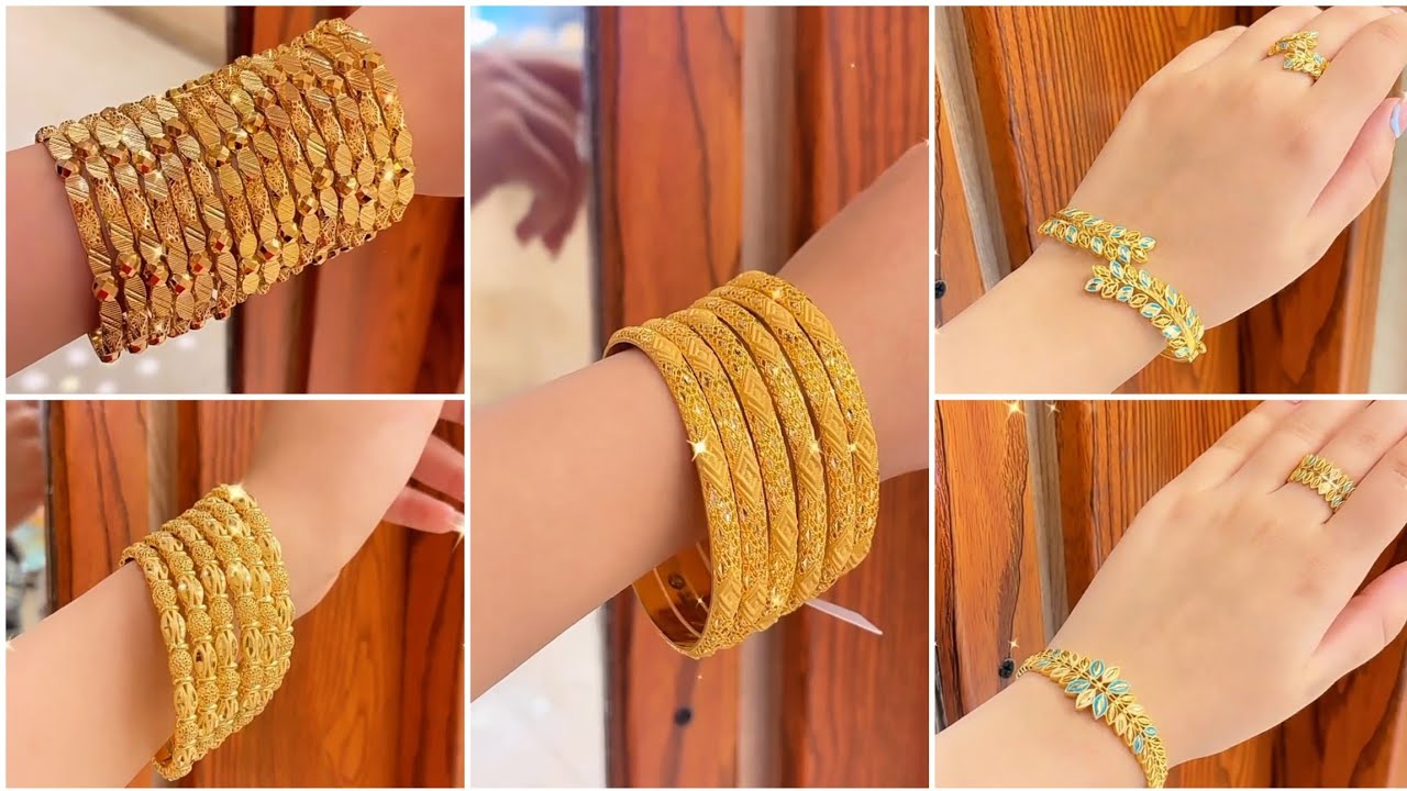 New Design Alert: Dazzling Gold Bangles and Bracelets that Will Make You Shine - YouTube