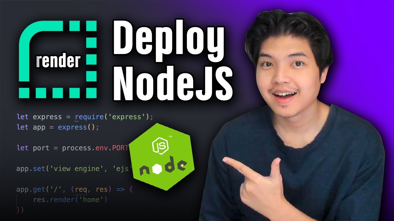 สอน Deploy เว็บไซต์ NodeJS ด้วย Render อะไรจะง่ายปานนี้ ดูจบบรรลุ 👨‍💻💯 - YouTube