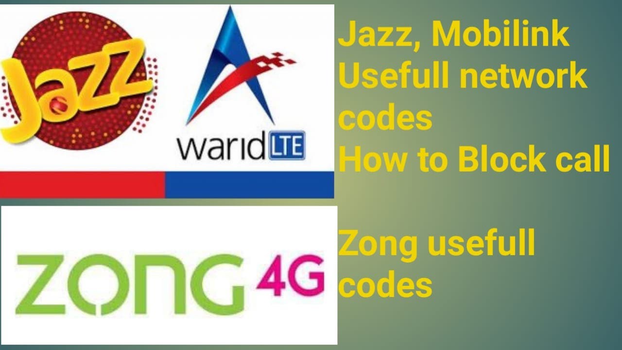 Network use full codes jazz & zong - YouTube