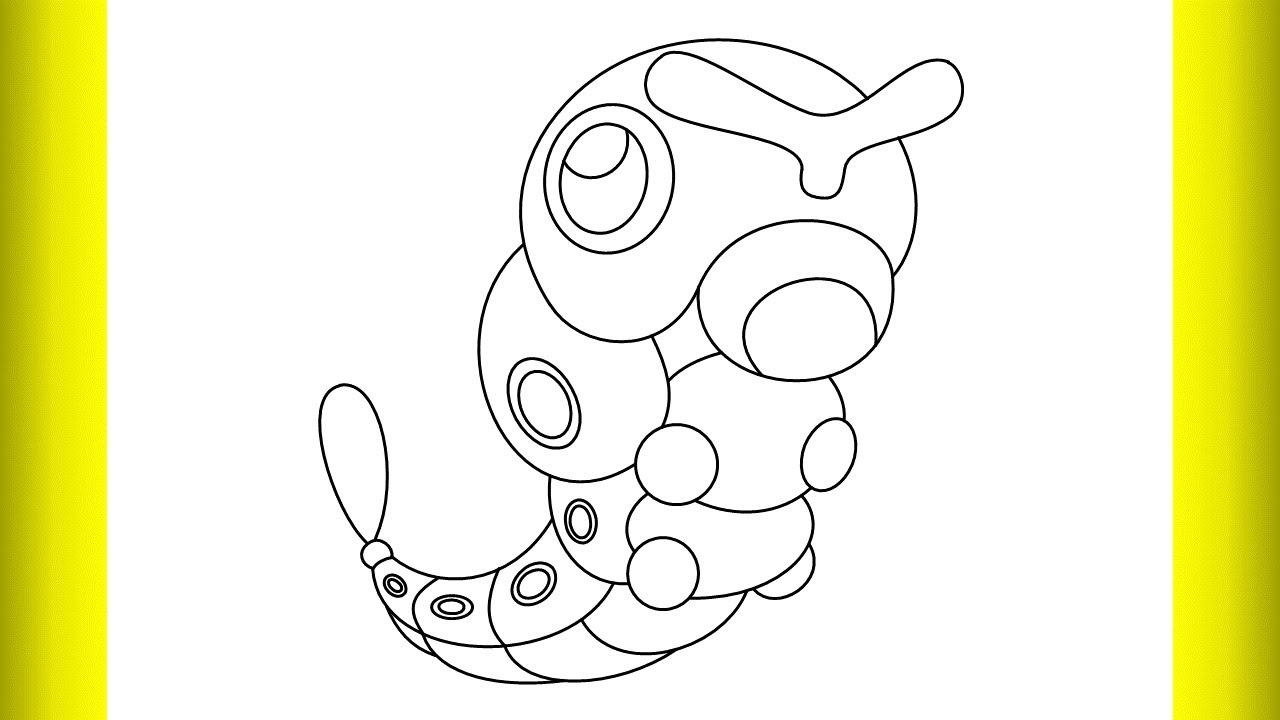 How To Draw Caterpie From pokemon / Drawing Creation / - YouTube