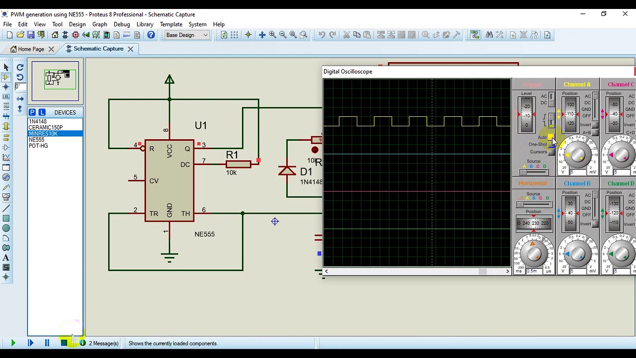PWM pulse generation using 555 timer IC - YouTube