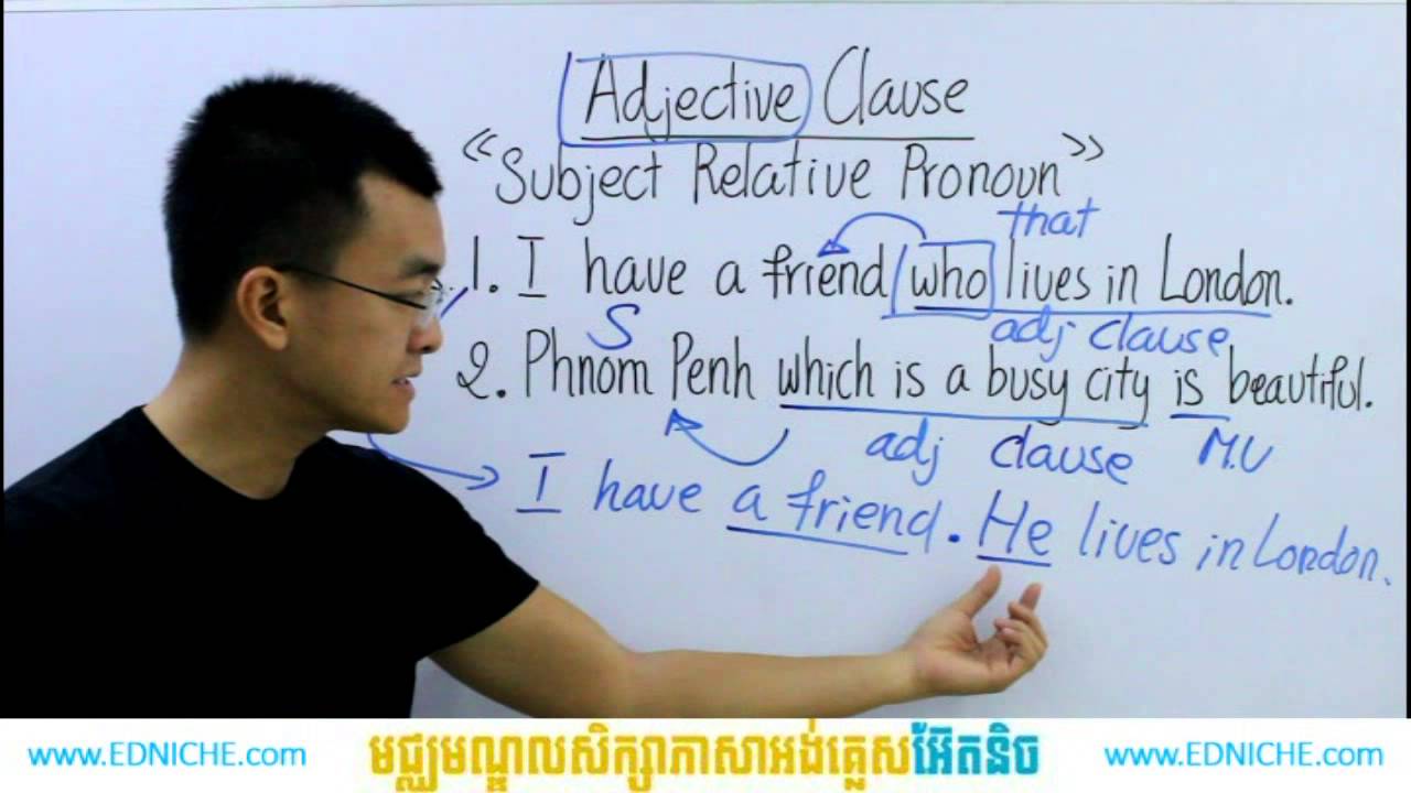 Cambodians Learn English in Khmer | រៀនវេយ្យាករណ៍ Adjective Clause ...