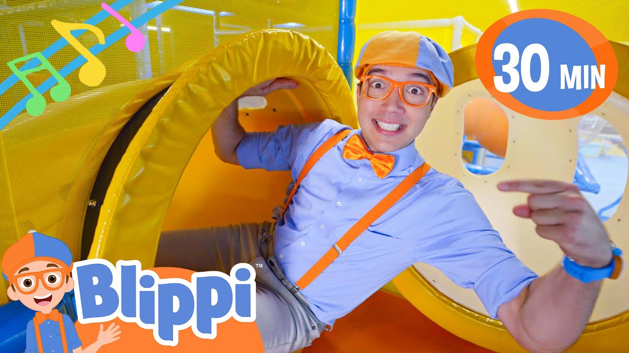 Explore the Indoor Playground with Blippi | Blippi Music for Children ...