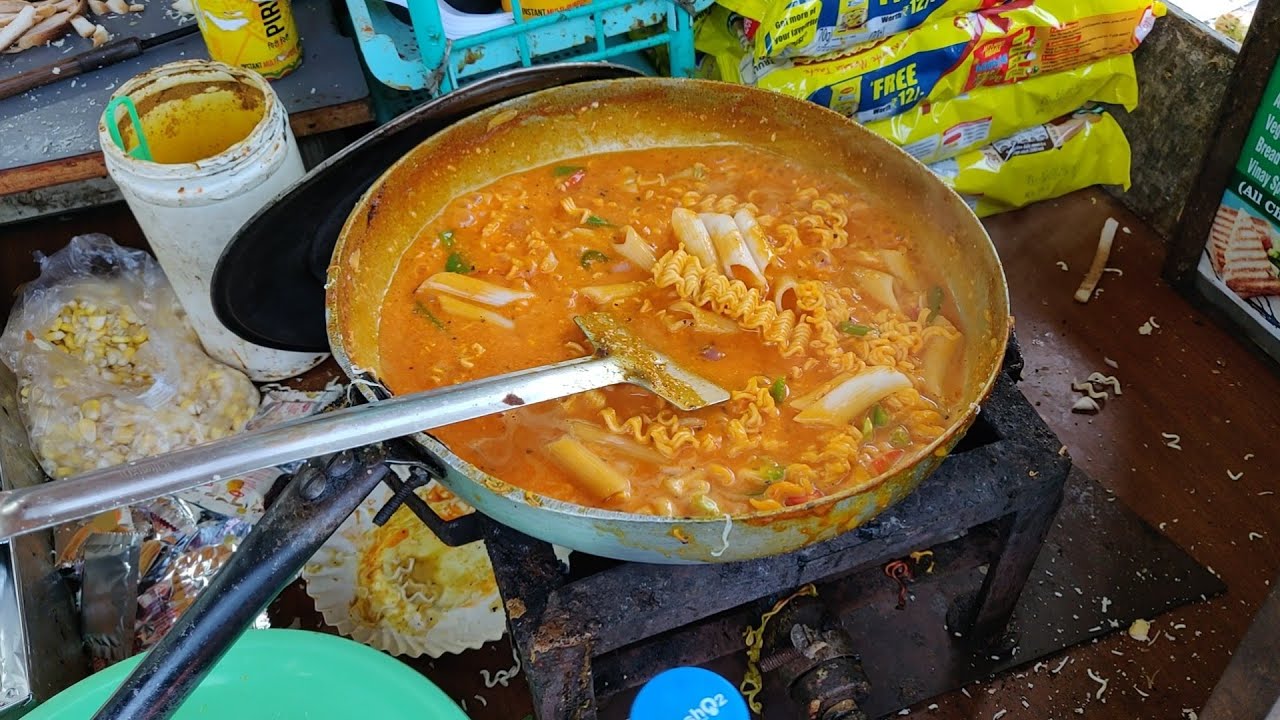 CHEESY PASTA MAGGI COMBO || BEST TASTED || INDIAN STREET FOOD || @ RS ...
