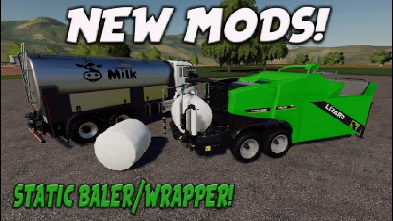 STATIC BALER/WRAPPER + NEW MODS (Review) Farming Simulator 19 FS19 15th ...