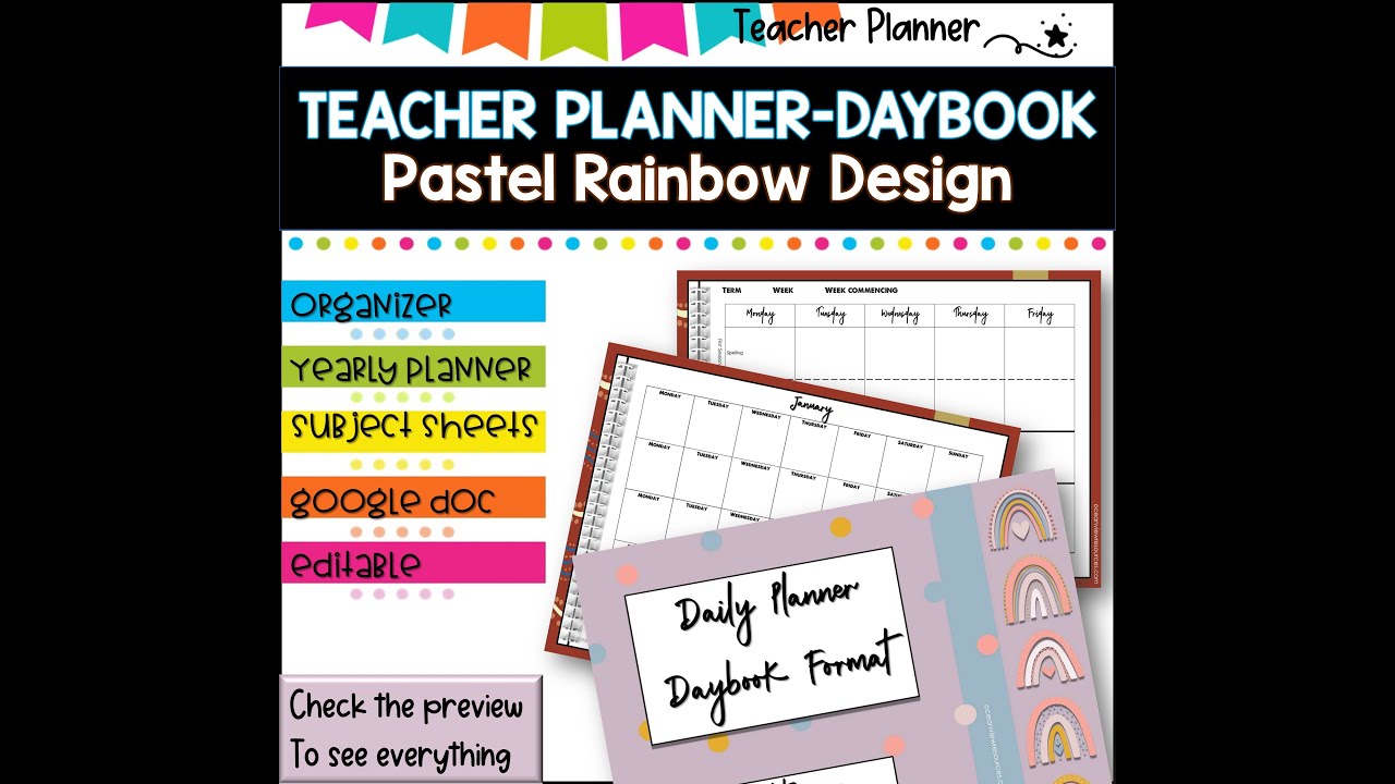 Pastel Rainbow Planner - YouTube