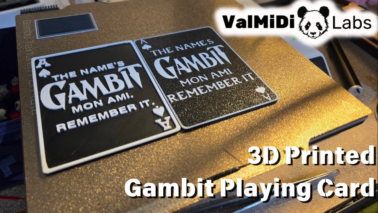 3D printed Gambit Playing Card - YouTube
