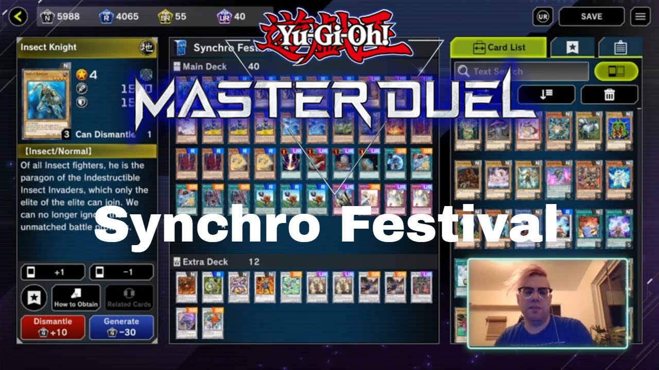 Yu-Gi-Oh Master Duel Synchro Festival, this Giant Ball Park Insect Deck ...