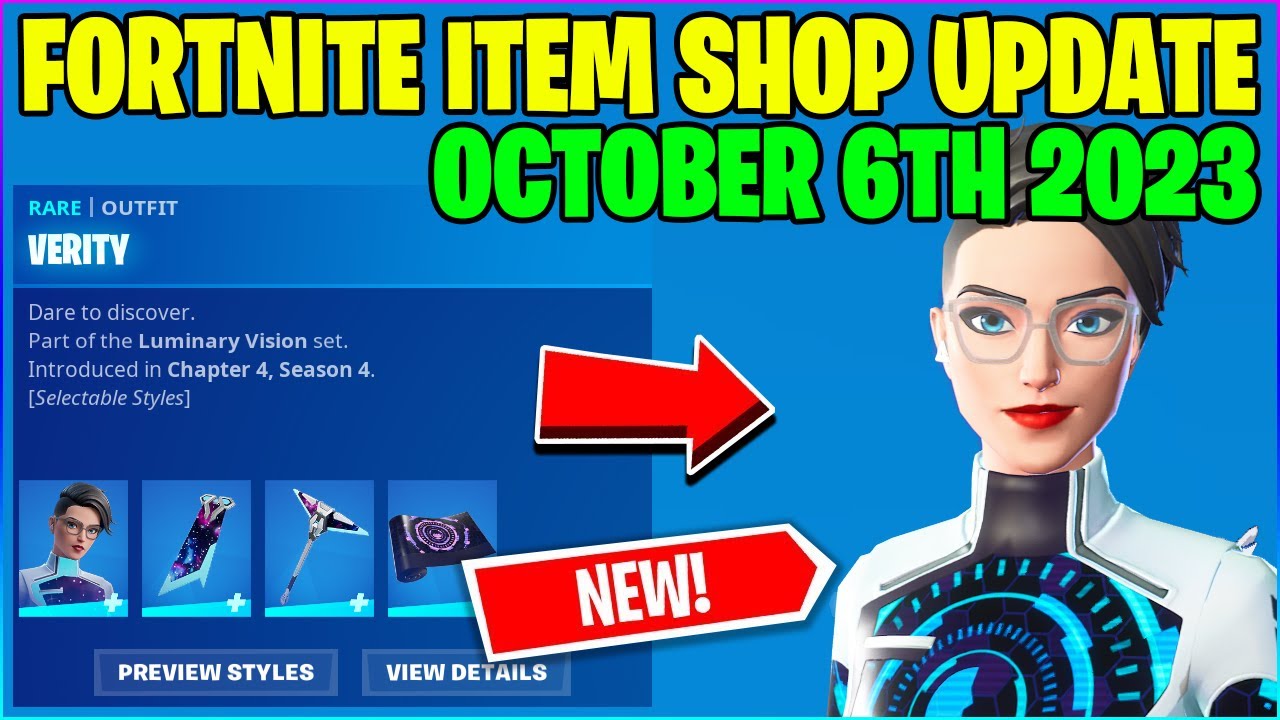 Fortnite Item Shop *NEW* LUMINARY VISION BUNDLE! [October 6th, 2023 ...