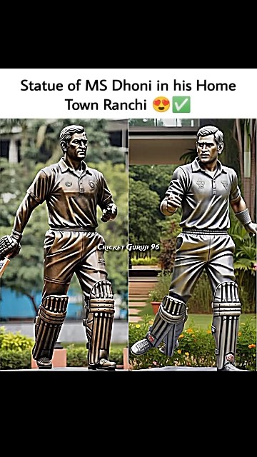 Statue of MS Dhoni in his Home Town Ranchi 😍 #cricket #msdhoni - YouTube