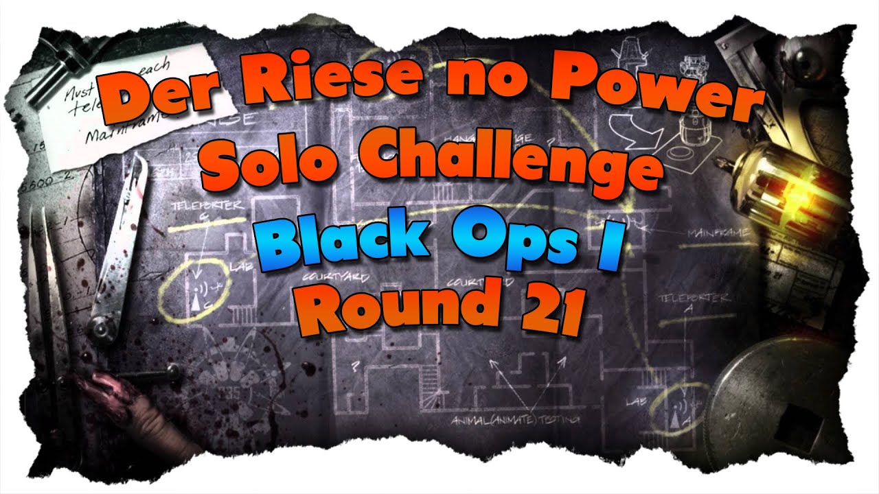 BLACK OPS ZOMBIES | DER RIESE SOLO NO POWER CHALLENGE - YouTube