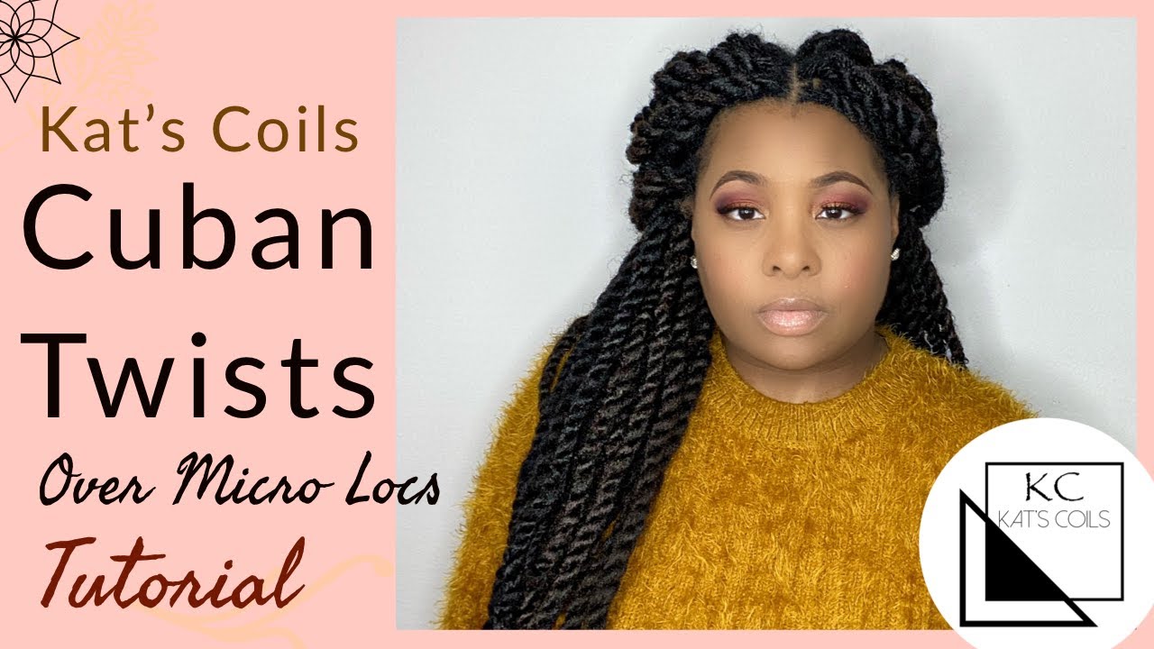 Cuban Twists over Micro Locs | How to install Cuban Twists | - YouTube