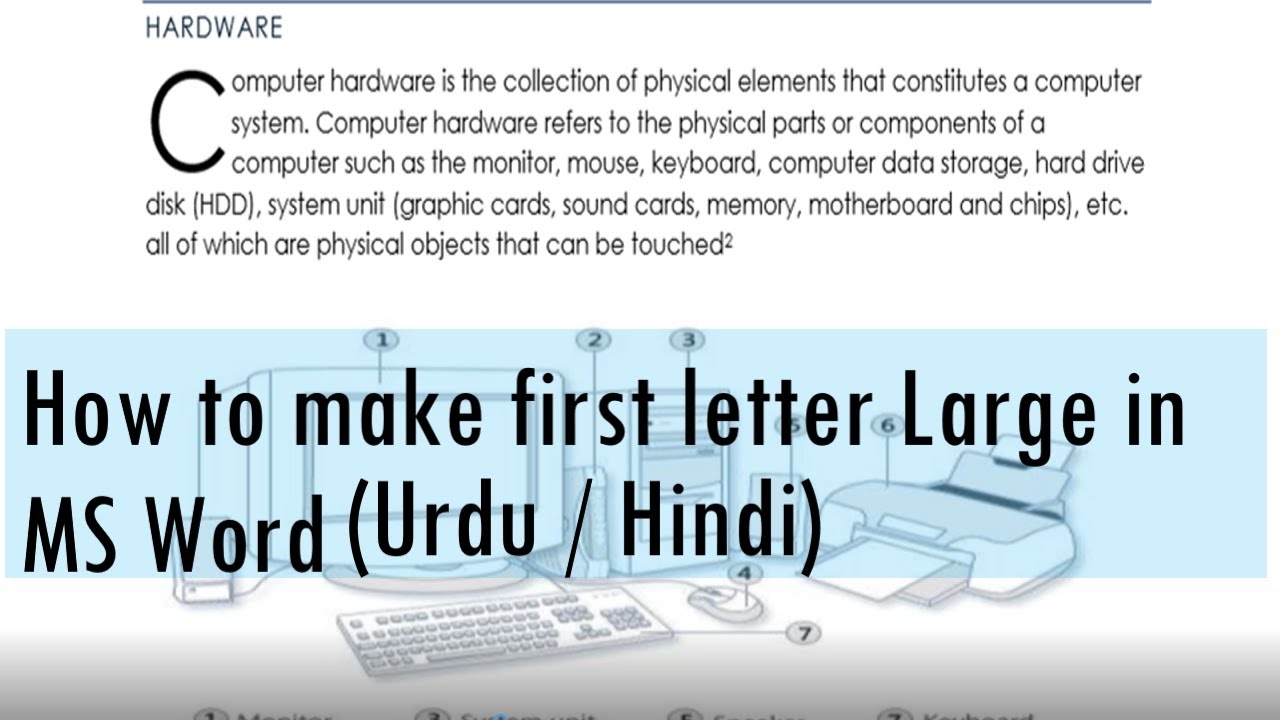 Make First Letter Of Paragraph Large In MS Word Using Drop Cap Urdu Make First Letter Of Paragraph Large In MS Word Using Drop Cap Urdu