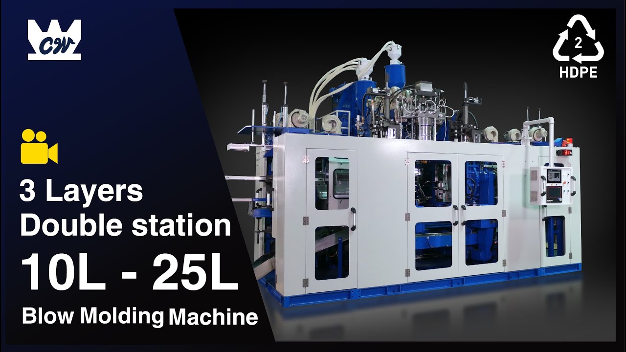 3 Layers Double Station Blow Molding Machine with Auto-Deflashing 23 ...