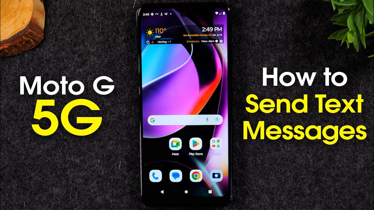 Moto G 5G How to Send Text Messages - YouTube