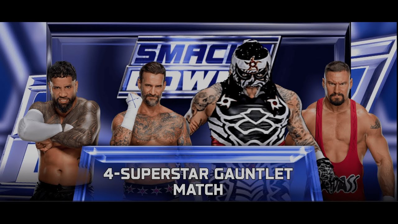 WWE 2K25 CM Punk Vs Penta Vs Jey USO Vs Bron Breakker Gauntlet ...