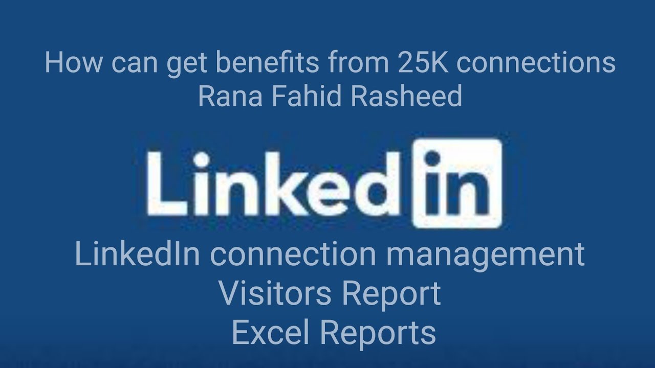 LinkedIn Reports |Check visitors| |Convert data in Excel| |Manage ...