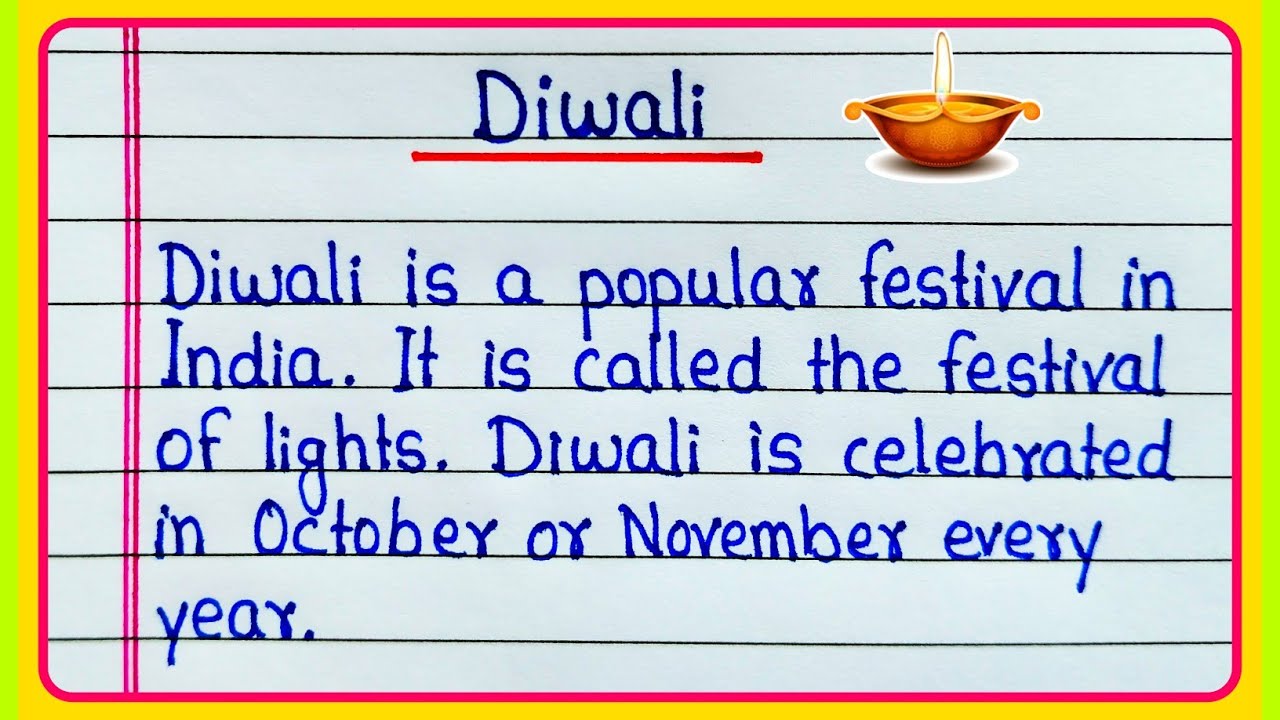 Essay on Diwali in English 100 words | Diwali essay in English writing ...
